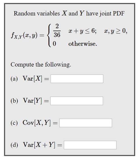 Solved Random Variables X And Y Have Joint Pdf 0 Otherwise