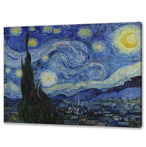 The Starry Night 1889 By Vincent Van Gogh Reproduction Home Decor