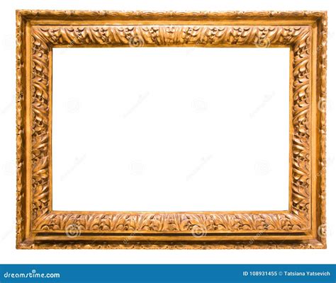 Rectangular Frame For A Mirror On Isolated Background Stock Image