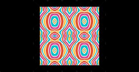 Psychedelic Retro Pattern Abstract Pattern Sticker Teepublic