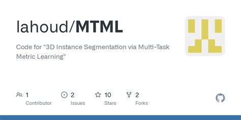Github Lahoud Mtml Code For D Instance Segmentation Via Multi Task