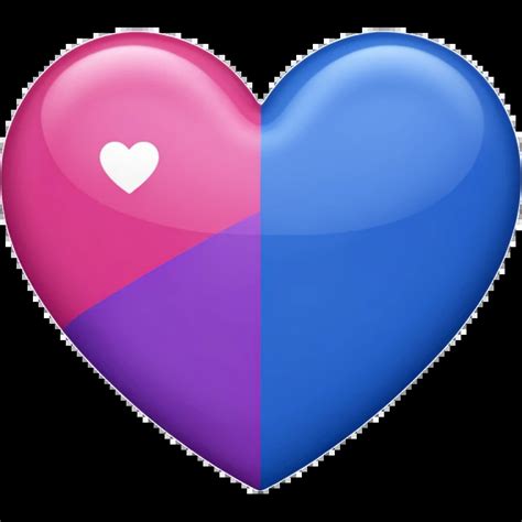 Heart With Bisexual Pride Flag Colors Emoji Ai Emoji Generator