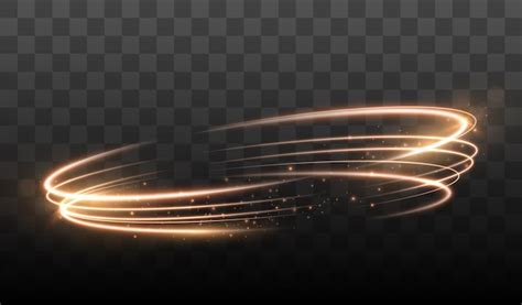 premium vector glowing circle lines magic shining circles vector golden light effect