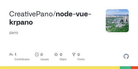 GitHub CreativePano Node Vue Krpano Pano