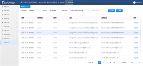操作日志 数据质量管理平台