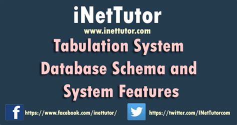 Tabulation System Database Schema And System Features