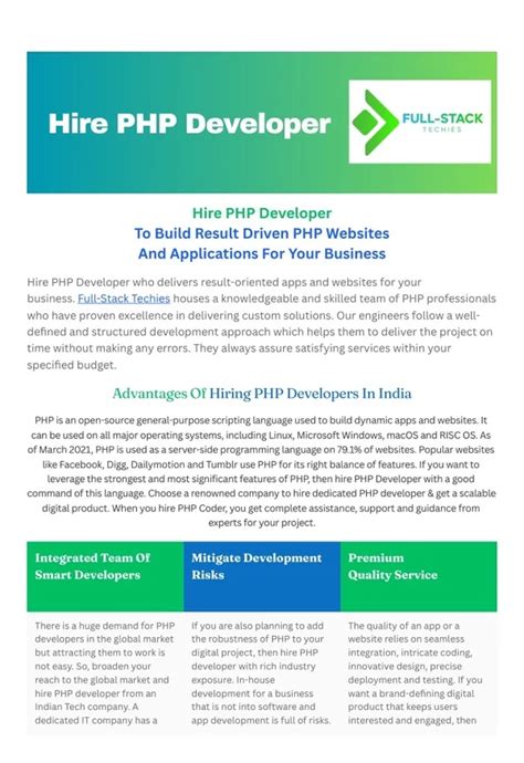 Ppt Hire Php Developer Powerpoint Presentation Free Download Id12174293