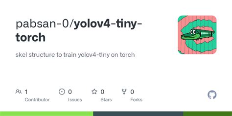 Github Pabsan 0yolov4 Tiny Torch Skel Structure To Train Yolov4
