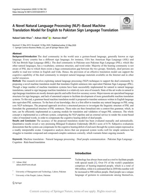 A Novel Natural Language Processing Nlp Based Machine Translation Model For English To