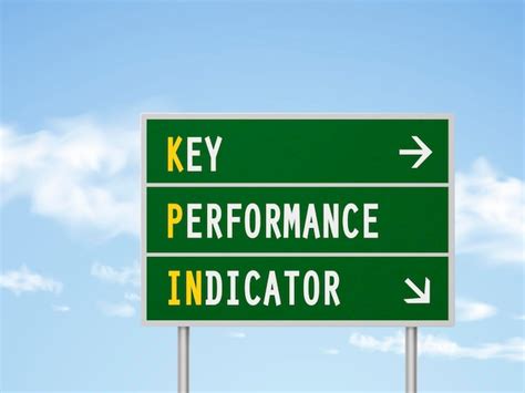 Premium Vector 3d Illustration Key Performance Indicator Road Sign