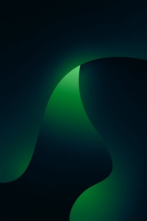 A Dark Green Background With A Curved Curve Photo Free 3d Image On