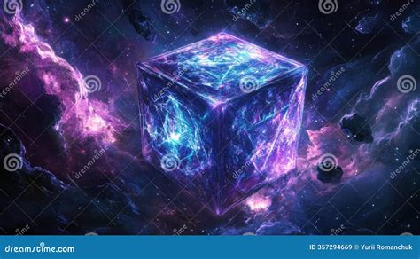 Digital Tesseract Projection Reveals Immersive Multidimensional Space With Illuminated Layers