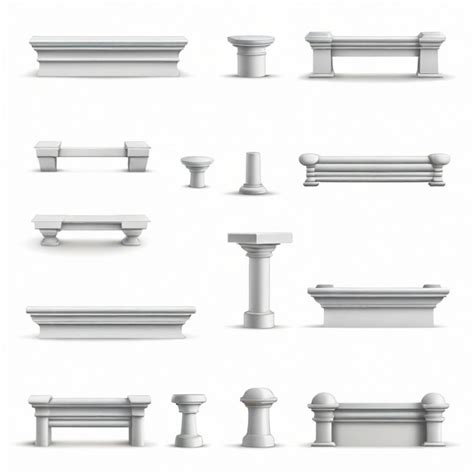 Supports Vector Set White Background Isolated A High Qual Premium Ai