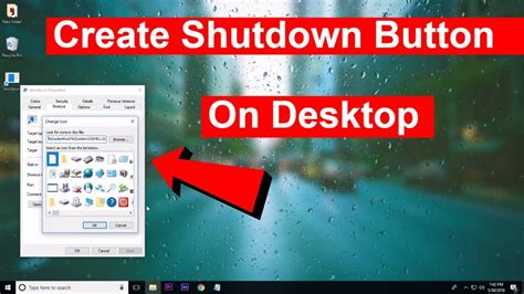 how to create shutdown button on the desktop screen youtube