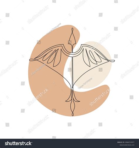 Sagittarius Continuous Line Art Minimalist Vector Tattoo Over 8 Royalty Free Licensable Stock