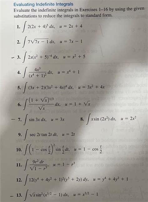 Solved Evaluating Indefinite Integrals Evaluate The Chegg