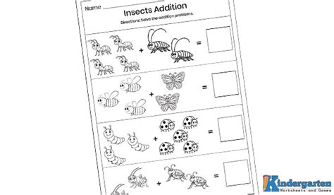 🐛 Insects Worksheets For Kindergarten