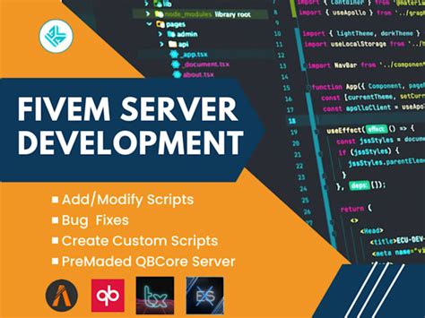 create or modify your fivem qbcore server esx serve gta fivem script