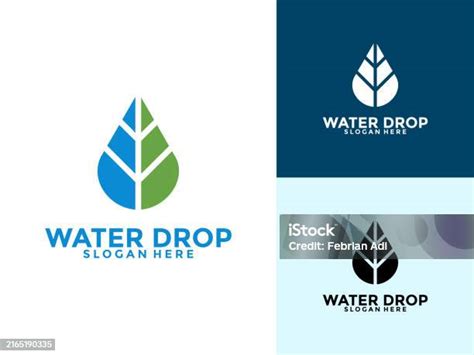 잎 로고 벡터 자연 물 로고 디자인 템플릿과 간단한 물방울 0명에 대한 스톡 벡터 아트 및 기타 이미지 0명 건강한 생활방식 광물질 Istock