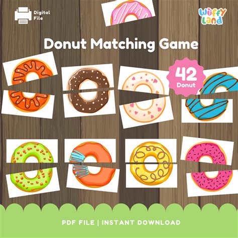 Donut Matching Game Wuffyplayandlearn