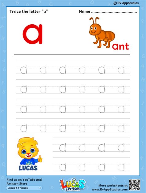 Printable Lowercase Letter A