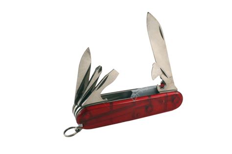 Open Red Swiss Army Knife Work Tool Utility Cut Screwdriver Swiss