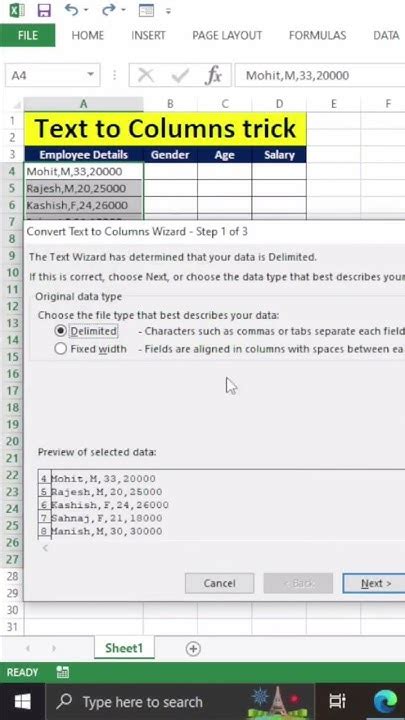 Mastering Text To Columns In Excel A Quick And Easy Tutorial Excel Exceltricks Tis Viral