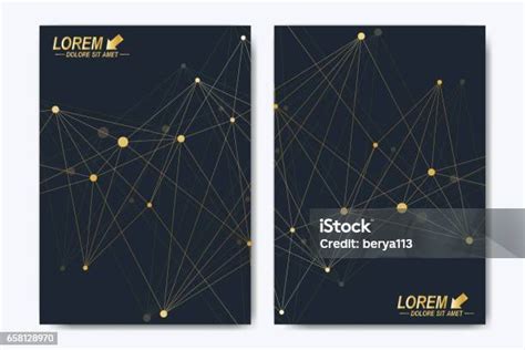 현대 벡터 템플릿 안내 책자 전단지 전단지 광고 표지 카탈로그 잡지 또는 연례 보고서 A4 크기입니다 비즈니스 과학 의학 디자인입니다 골든 자동 제어 점입니다 라인 총입니다