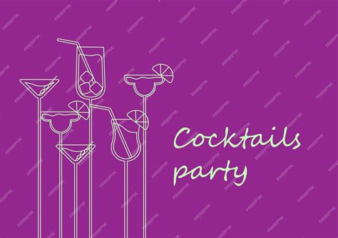 Premium Vector Drinks Alcohol Vector Illustration Line Art Cocktails