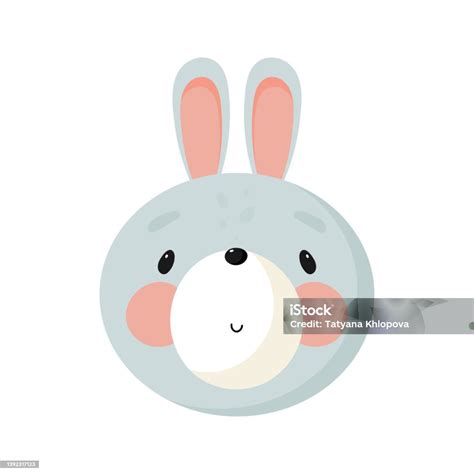 귀여운 토끼 만화 스타일 벡터 그림입니다 어린이 물건 카드 포스터 배너 어린이 책 팩인쇄 옷 직물 벽지 섬유 또는 요리에 인쇄 0명에 대한 스톡 벡터 아트 및 기타 이미지