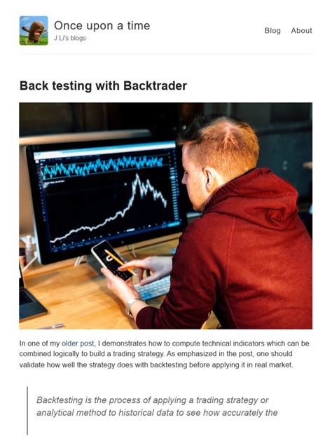 Back Testing With Backtrader Once Upon A Time J Lis Blogs Pdf Cross Validation