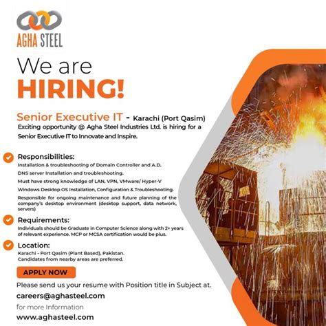 Muhammad Umar On Linkedin Hiring It Helpdesk Steelindustry Itjob Careeropportunity