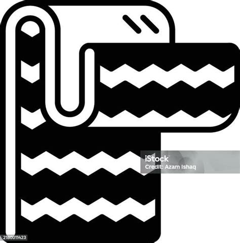 익지않는 린넨 직물 개념 베틀 벡터 아이콘 디자인에 짠 볼트 천 맞춤형 재봉 기호 맞춤 제작 의류 간판 바느질 및 재단사 재료 스톡 일러스트레이션 Diy에 대한 스톡 벡터