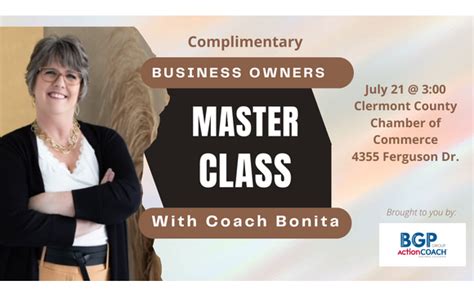 Business Owners Master Class Registration Required To Attend By