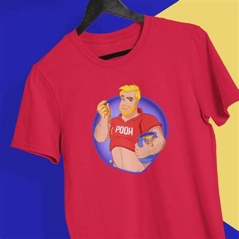 Unisex T Shirt Pooh Famosos Queer Artwork Gay Illustration Lgbtq