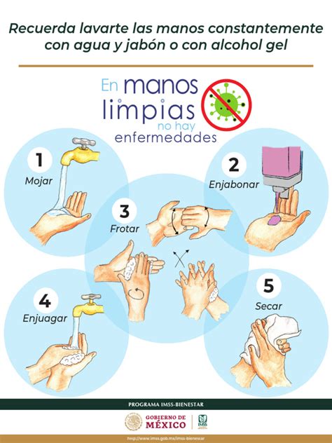 Cartel Manos Limpias Unidad Medica Pdf Higiene Salud Pública