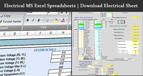 Electrical Ms Excel Spreadsheets Download Electrical Sheet