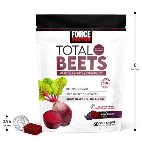 Buy Force Factor Total Beets Soft Chews With Beetroot Supplement 60