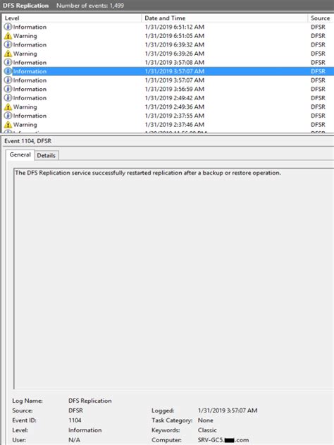 Dfs Replication Paused For Backup Or Restore Error Windows