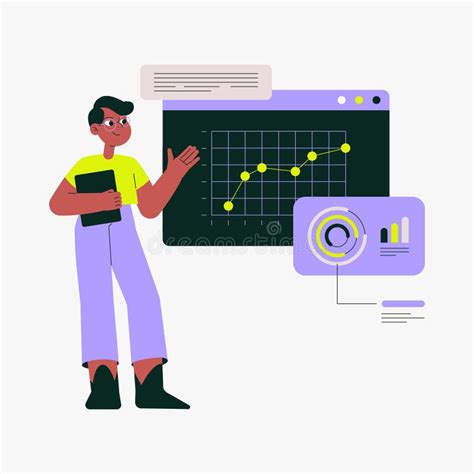 Data Presentation Professional Analyzing Financial Performance Metrics On Digital Charts And