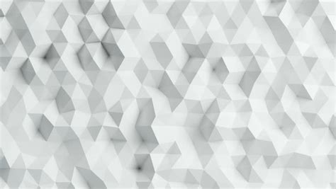 Beautiful White Polygonal Surface Waving In Seamless 3d Animation Abstract Motion Design