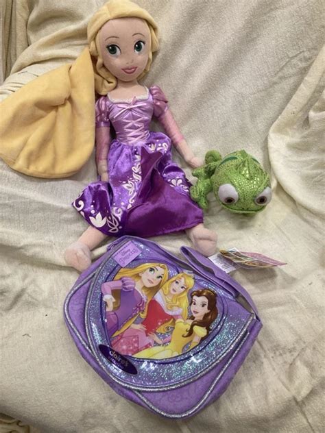Disney Bundle Pre Loved Rapunzel Doll With Pascal Toy Plus Bnwt