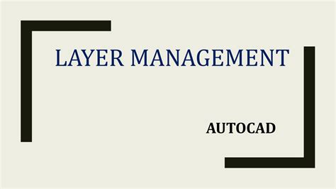 SOLUTION Autocad Layer Management Studypool