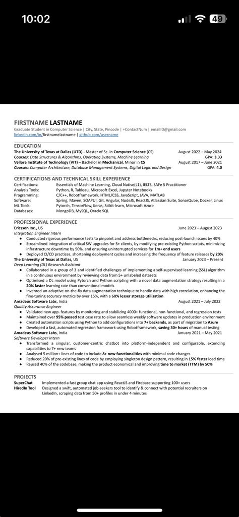Attempt 2 Trying To Find New Grad Software Roles R Resumes