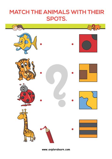 Logical Matching Worksheets For Preschool And Kindergarten 2 To 6 Years