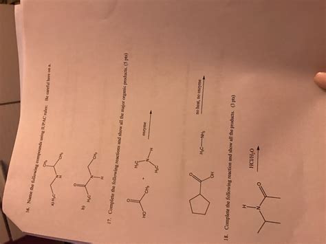 Solved Name The Following Compounds Using Iupac Rules Be