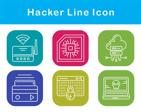 Hacker Vector Icon Set 20655279 Vector Art At Vecteezy