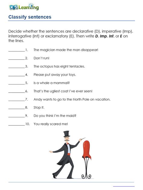 Grade 3 Classify Sentences Gxw 2 Pdf
