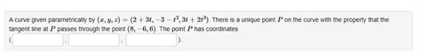 solved a curve given parametrically by