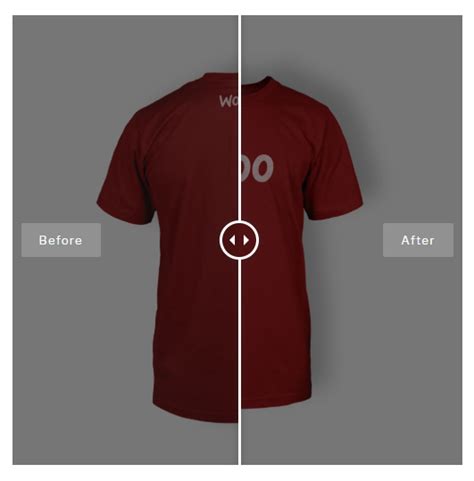 before after image comparison slider for elementor